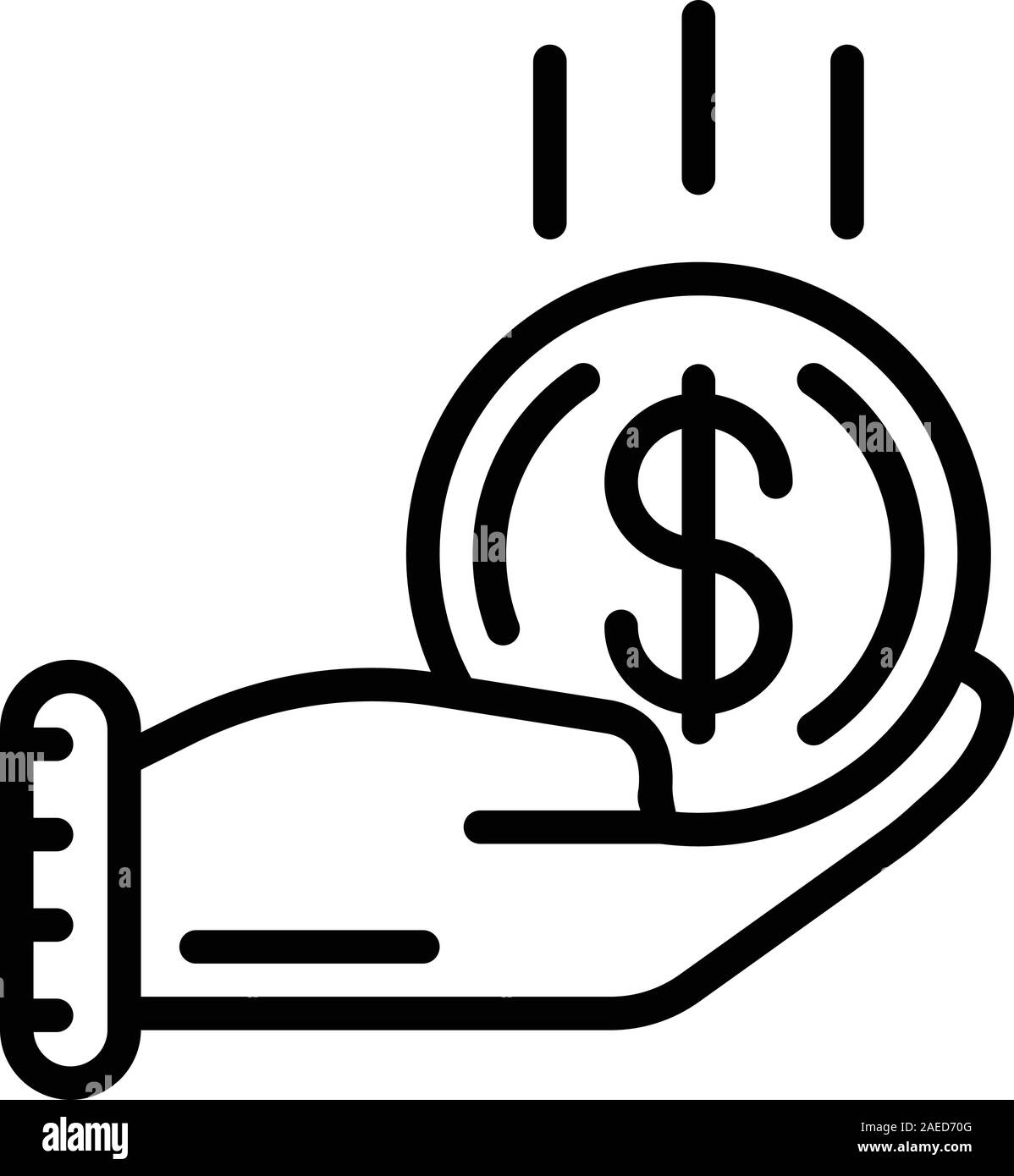 Take money coin icon, outline style Stock Vector Image & Art - Alamy