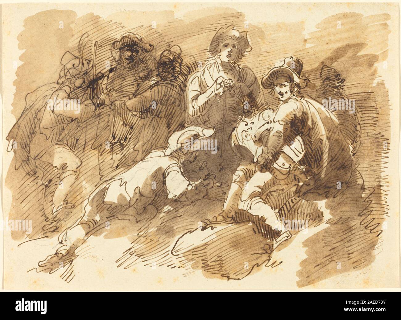 This painting by Giuseppe Bernardino Bison depicts a convivial ...