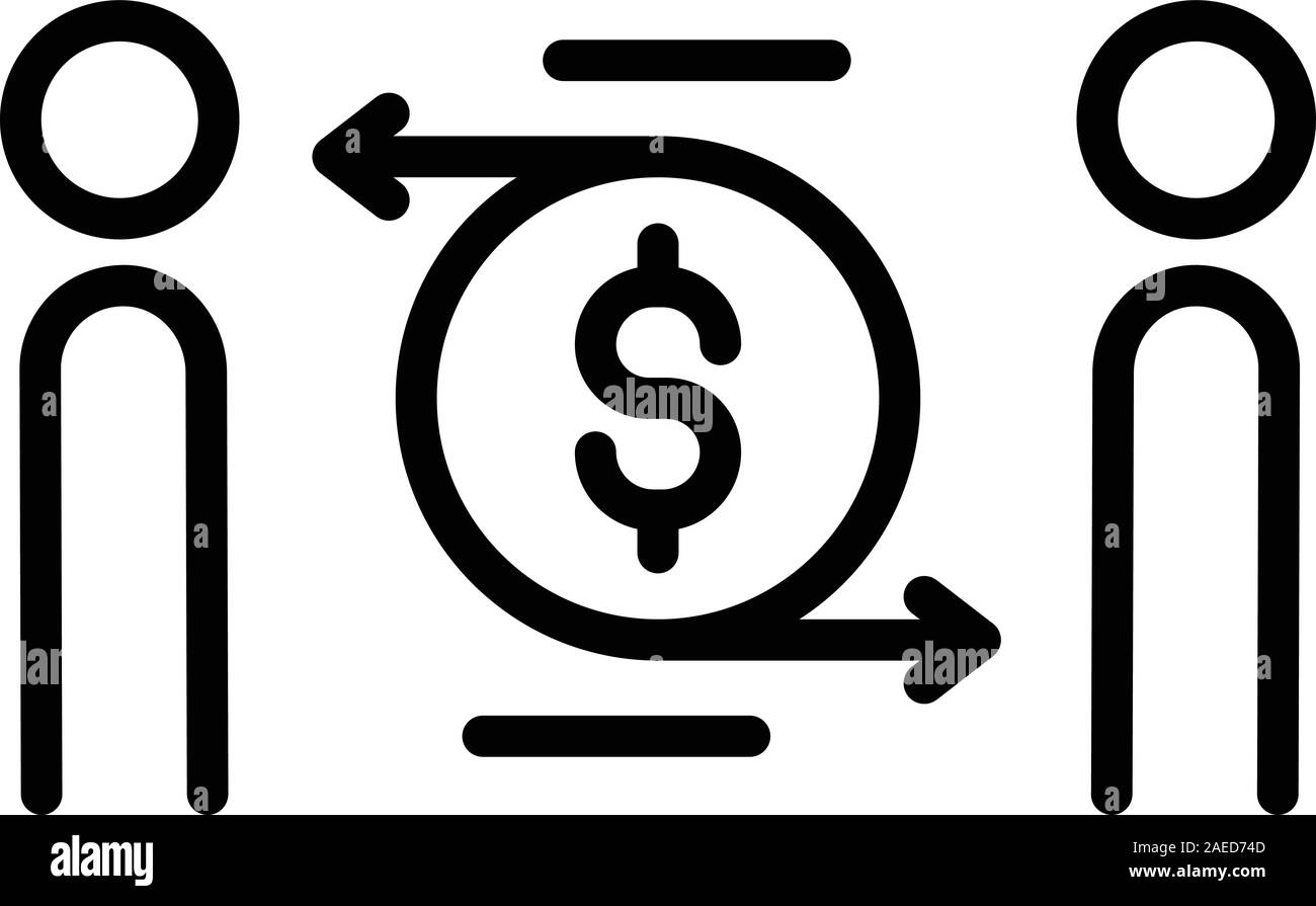 People money transfer icon, outline style Stock Vector Image & Art - Alamy