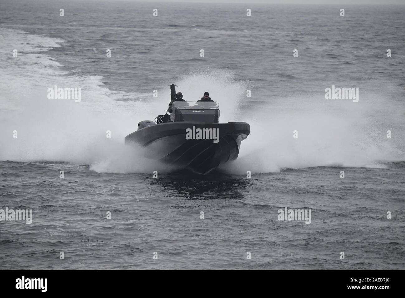 21 November 2019, Schleswig-Holstein, Eckernförde: An operation boat of ...