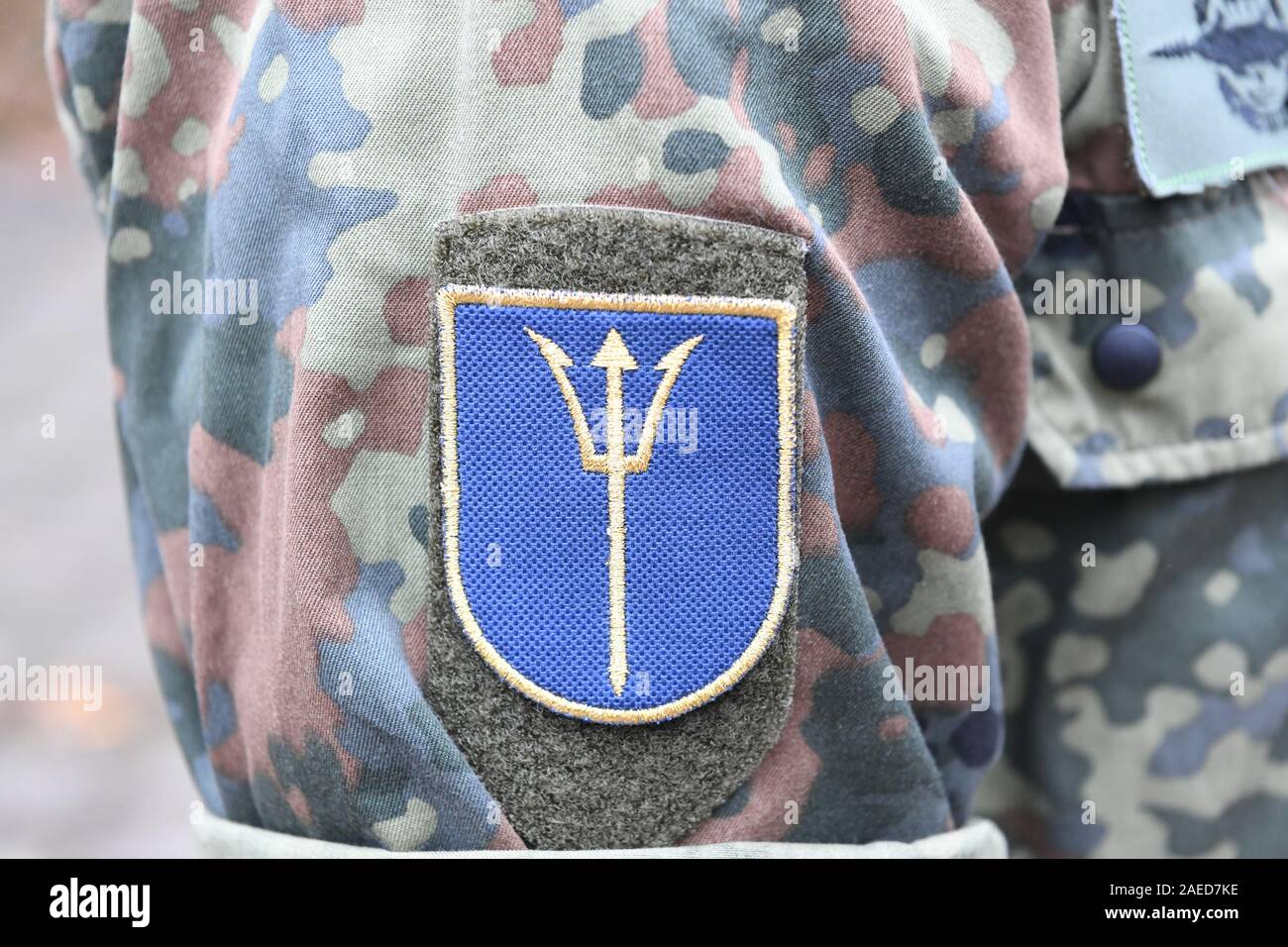 21 November 2019, Schleswig-Holstein, Eckernförde: The coat of arms of ...