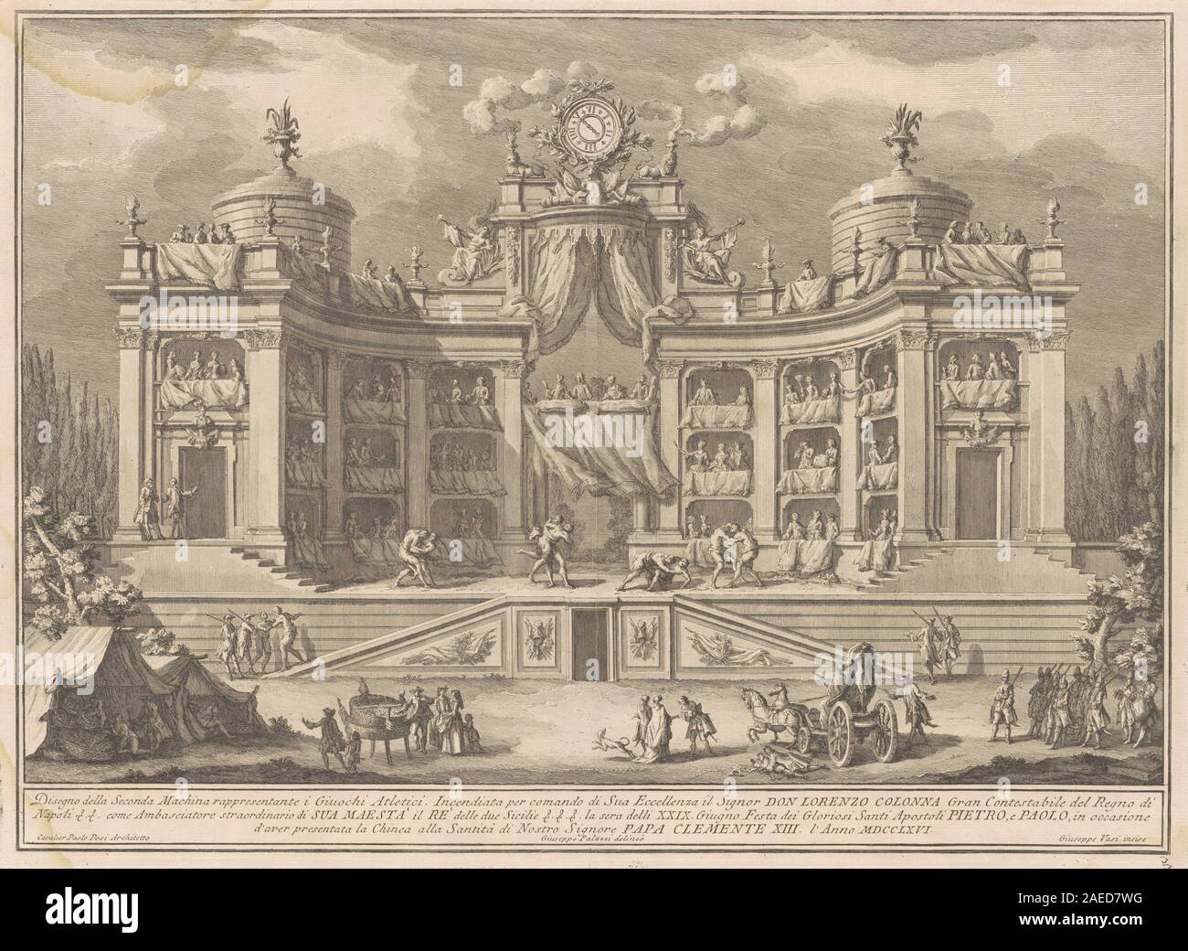 An engraving by Giuseppe Vasi after Giuseppe Palazzi and Paolo Posi ...