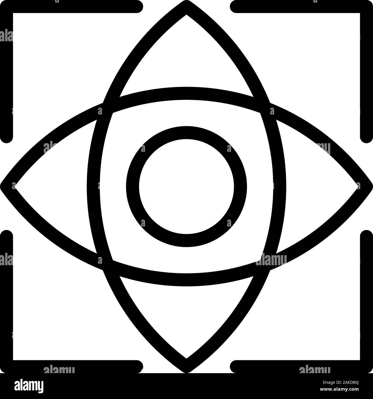 Iris scanning icon outline hi-res stock photography and images - Alamy