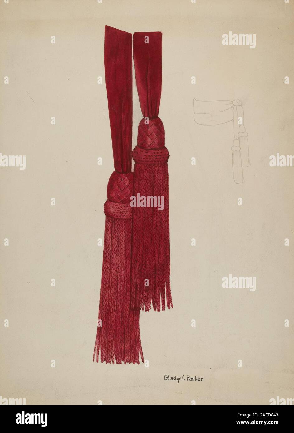 Gladys C Parker, Civil War Sash, c 1936 Civil War Sash; c. 1936 Stock ...