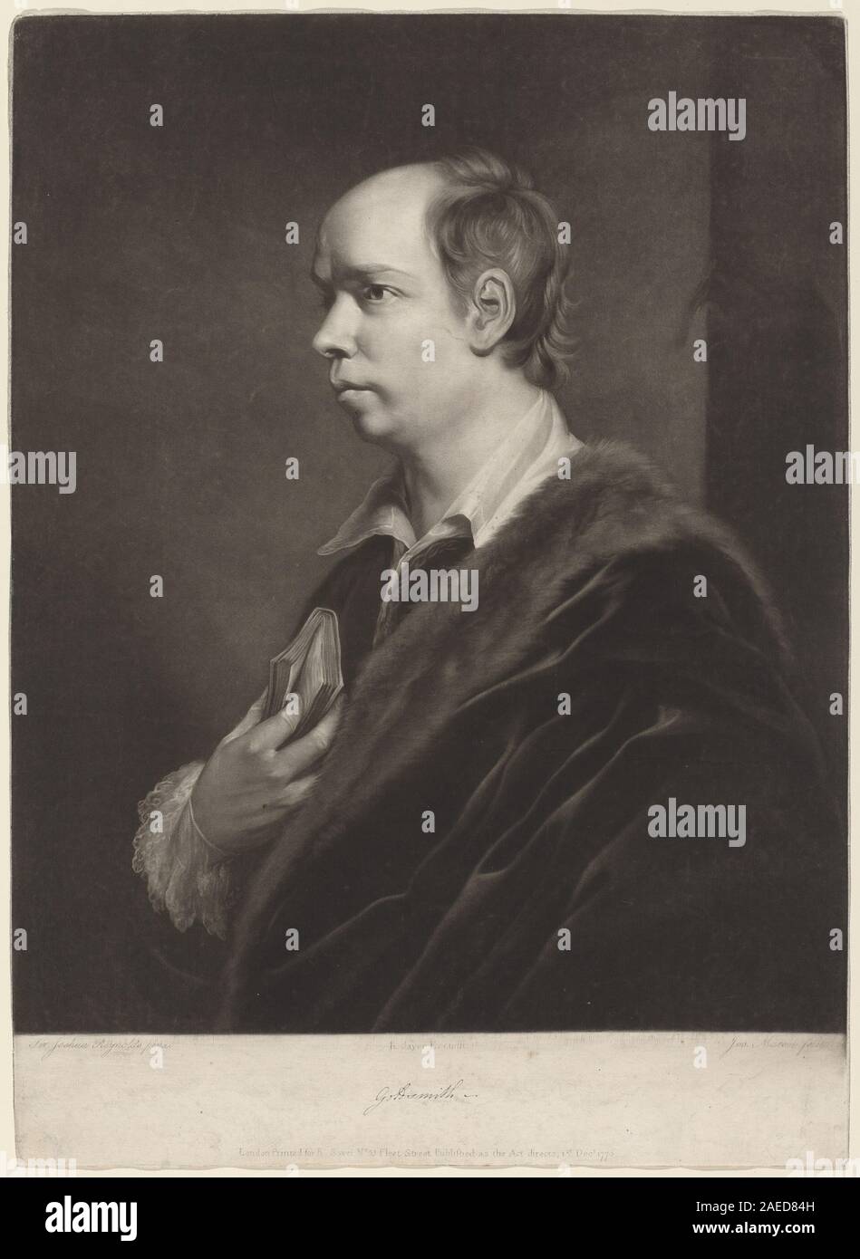 A portrait of Oliver Goldsmith by Giuseppi Filippo Liberati Marchi ...