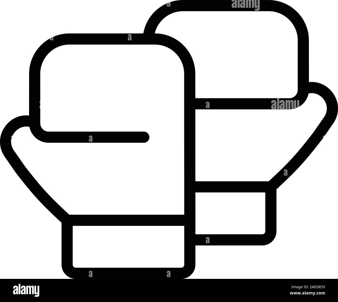 Boxing gloves icon, outline style Stock Vector Image & Art - Alamy
