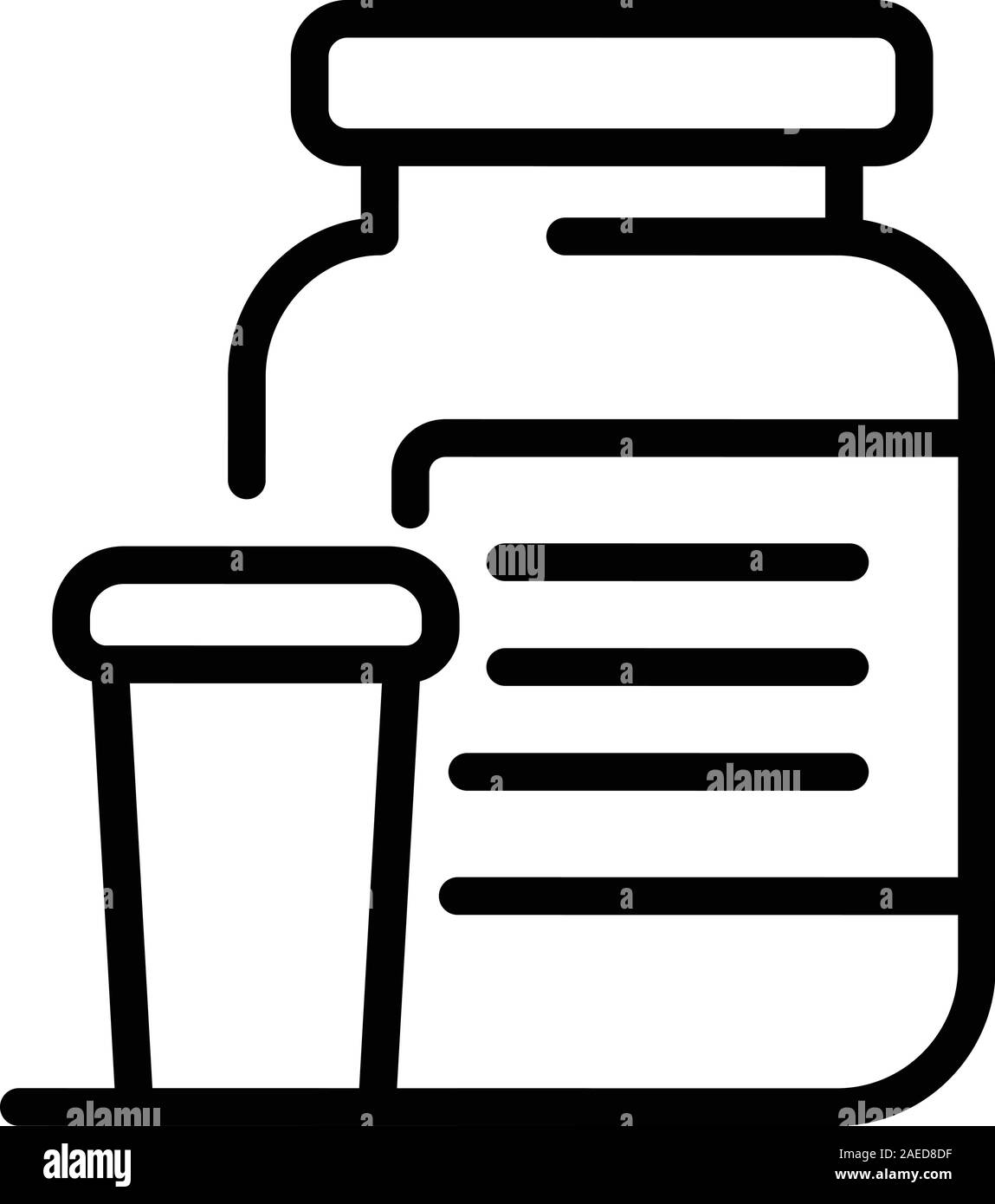 Energy jar protein icon Black and White Stock Photos & Images - Alamy