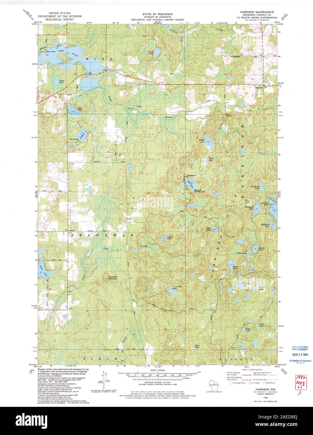 WI Harrison 500550 1982 24000 Restoration Stock Photo - Alamy