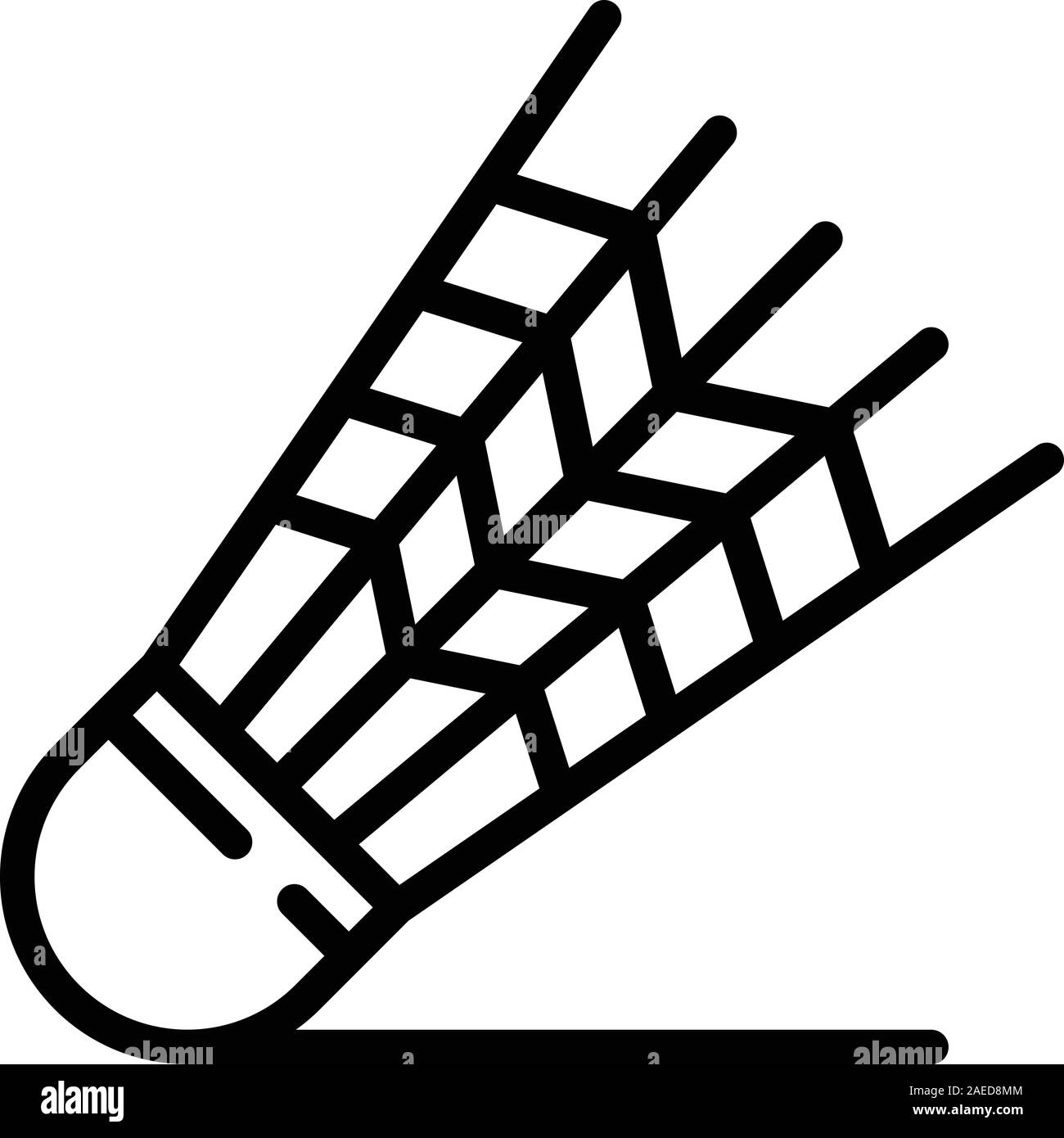 Shuttlecock icon, outline style Stock Vector Image & Art - Alamy