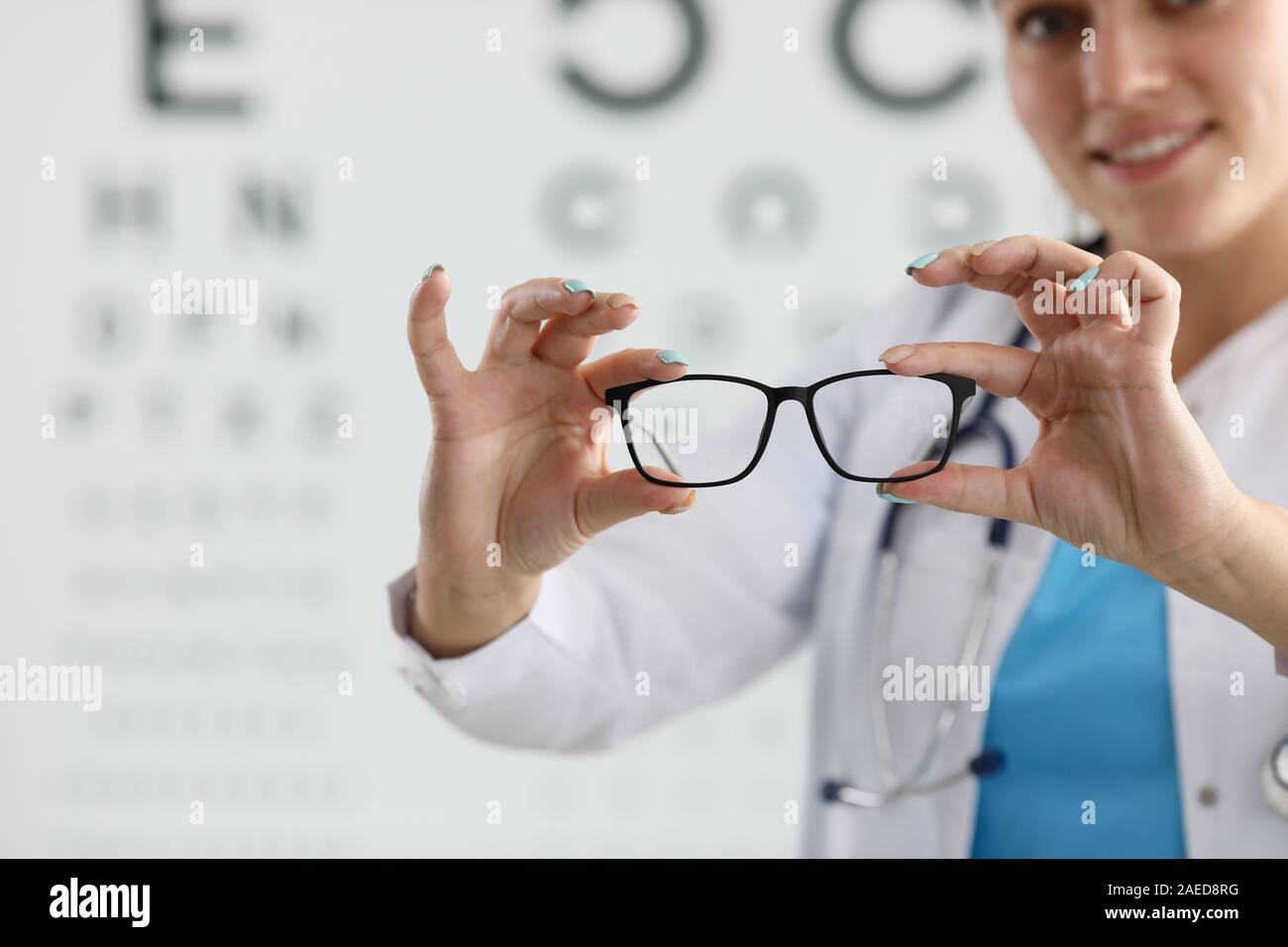 Medical eyesight check Stock Photo - Alamy