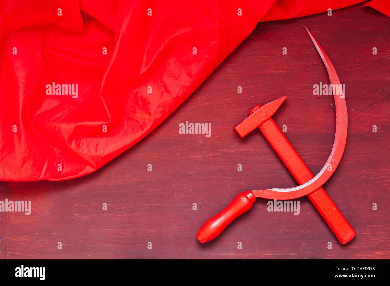 Ussr Red Hammer Sickle Flag High Resolution Stock Photography and ...