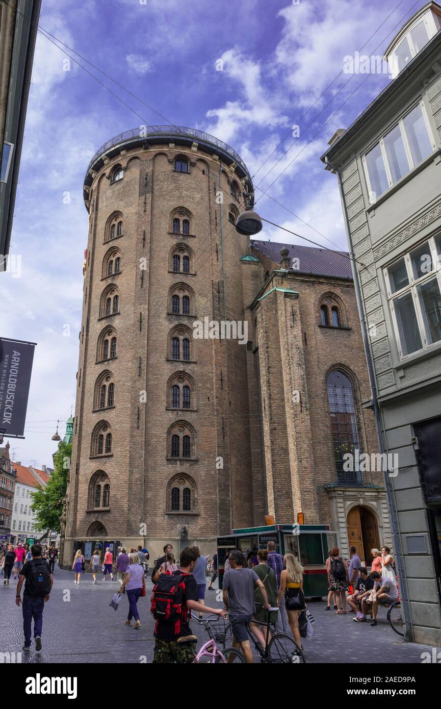Round Tower in Copenhagen, Denmark Stock Photo - Alamy