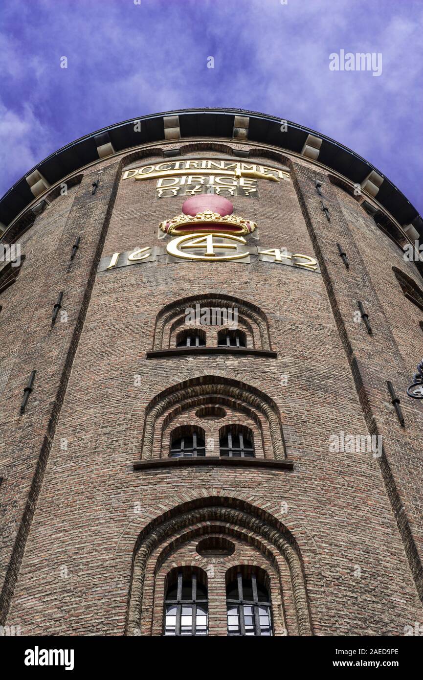 Round Tower in Copenhagen, Denmark Stock Photo - Alamy