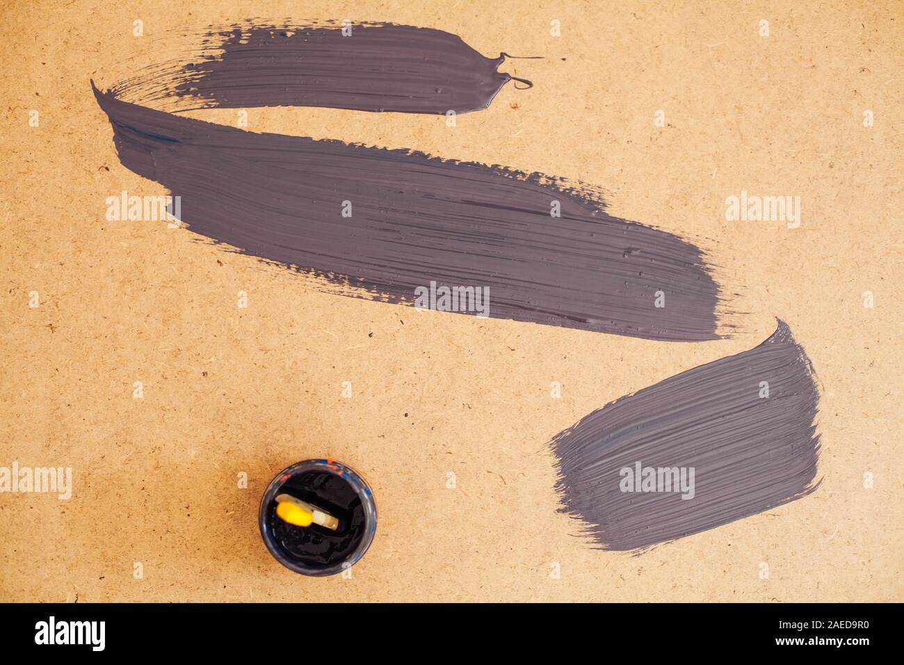 smears of brown paint brush artist as background Stock Photo - Alamy