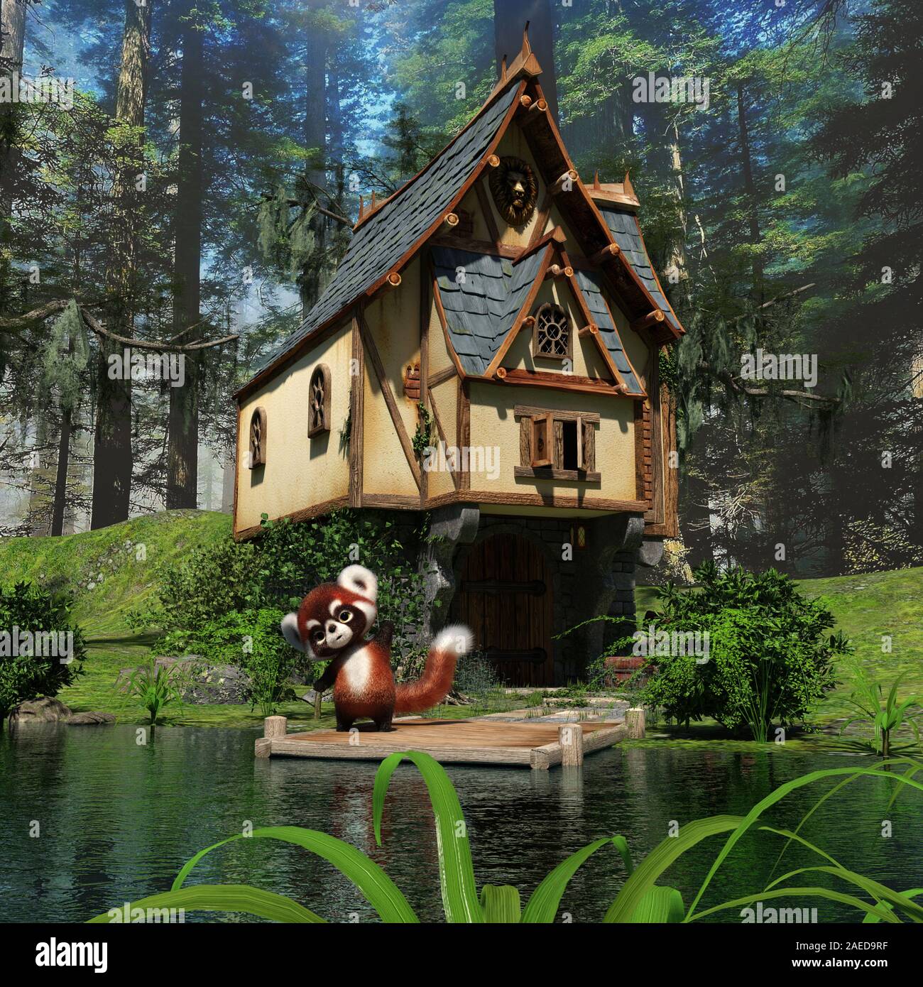 Ping from Fluffy's Land. Cartoon character. 3d Illustration Stock Photo ...