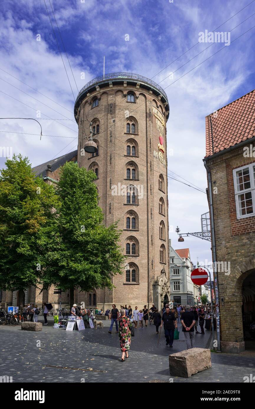 Round Tower in Copenhagen, Denmark Stock Photo - Alamy