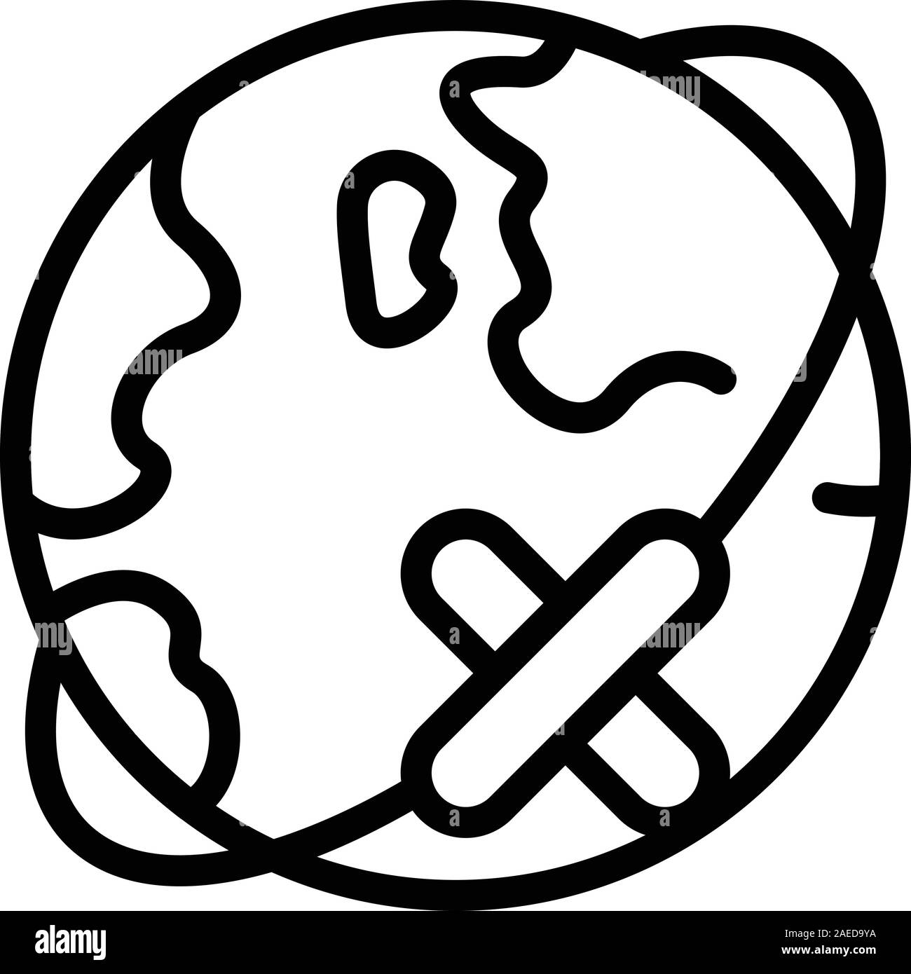 Global satellite icon, outline style Stock Vector Image & Art - Alamy