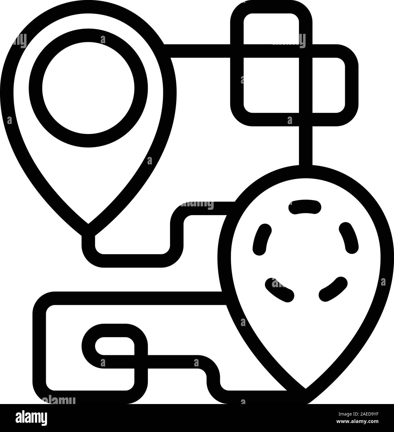 House relocation map icon, outline style Stock Vector Image & Art - Alamy
