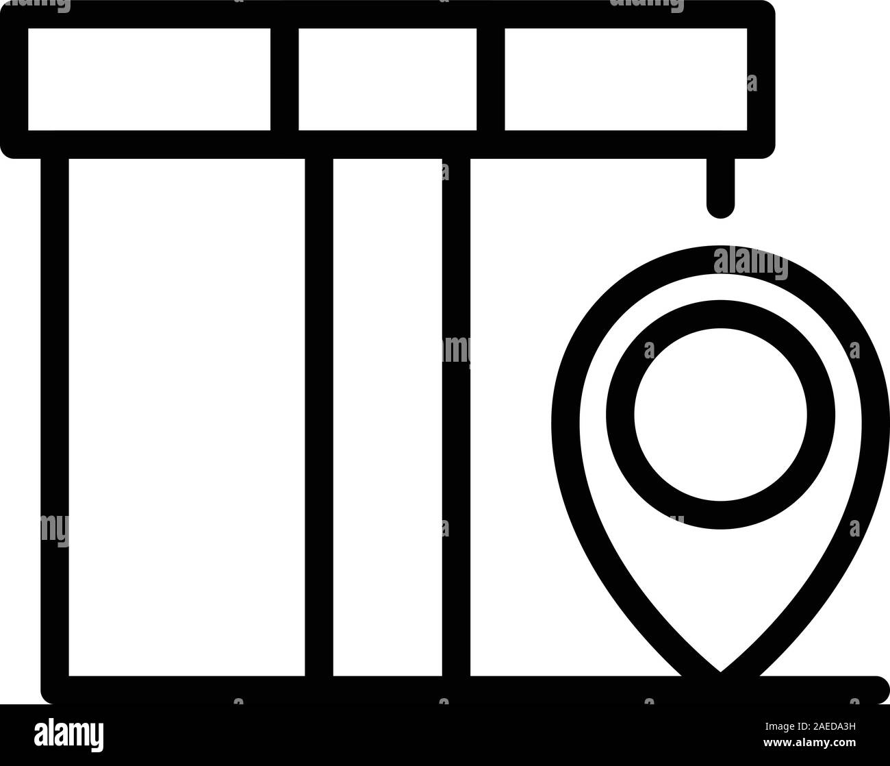 Parcel location icon, outline style Stock Vector Image & Art - Alamy