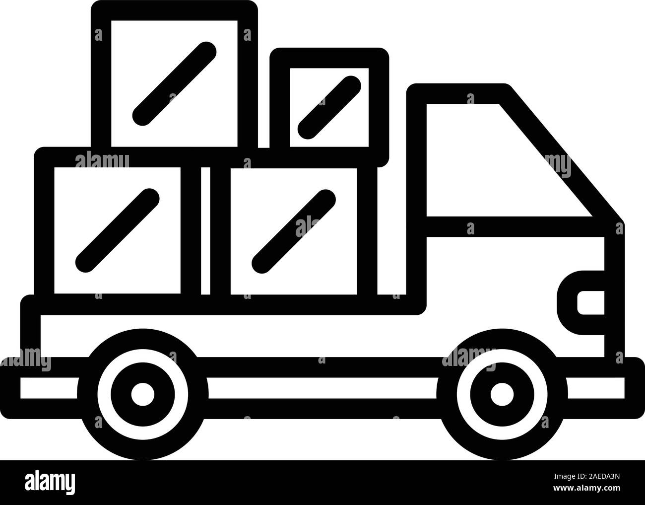 Truck relocation icon, outline style Stock Vector Image & Art - Alamy