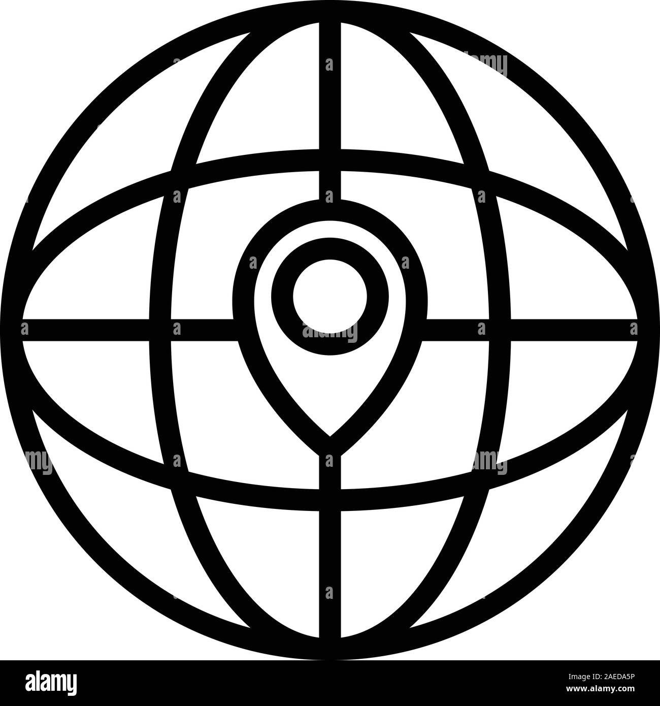 Global relocation icon, outline style Stock Vector Image & Art - Alamy