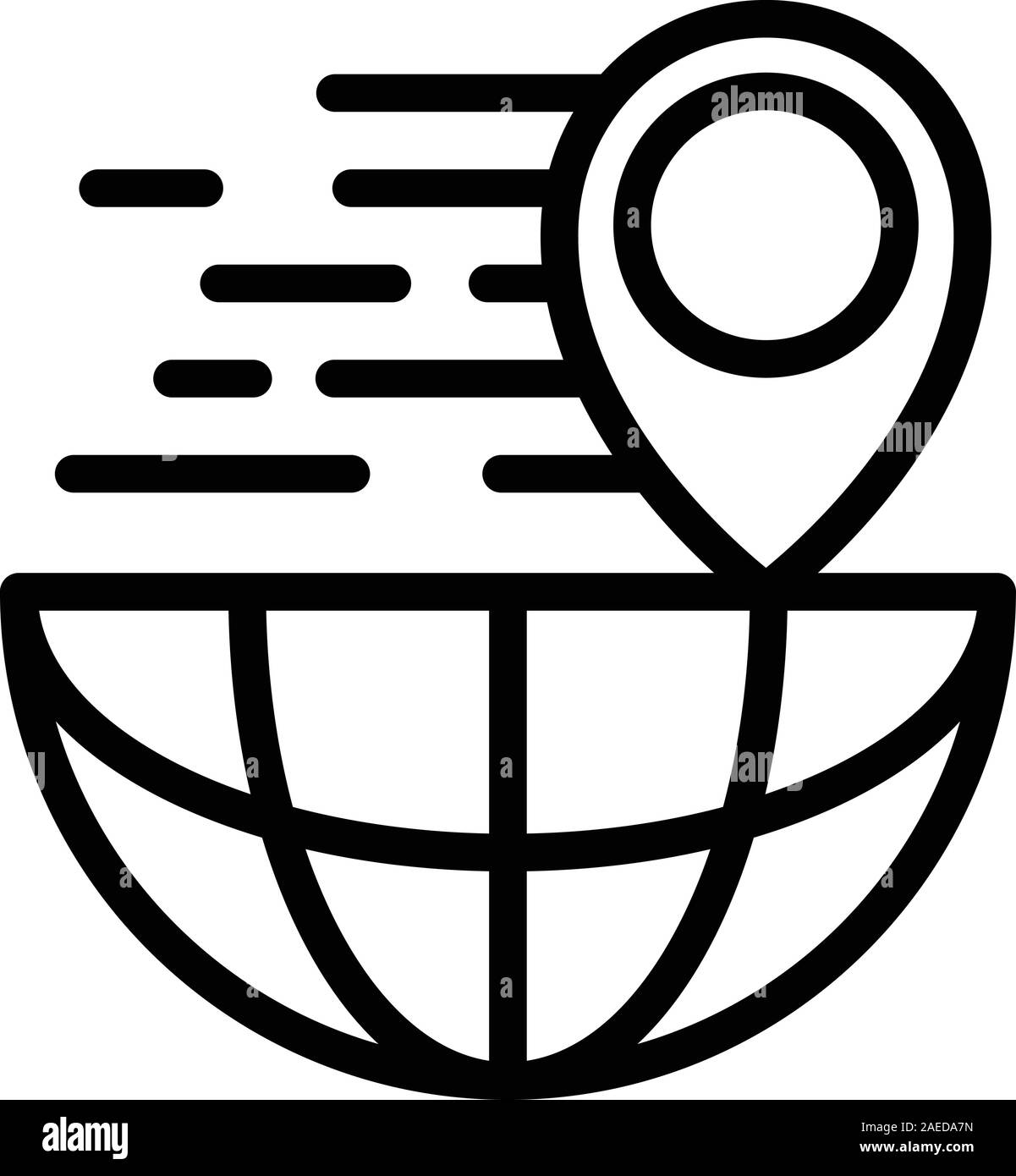 Location global parcel icon, outline style Stock Vector Image & Art - Alamy