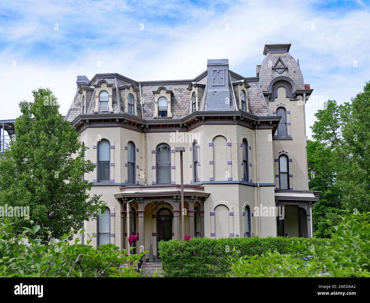 Victorian era college residence building near Cornell University Stock ...
