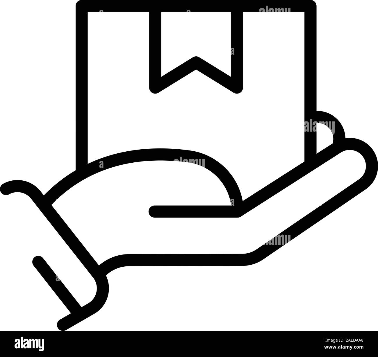 Hand keep box icon, outline style Stock Vector Image & Art - Alamy