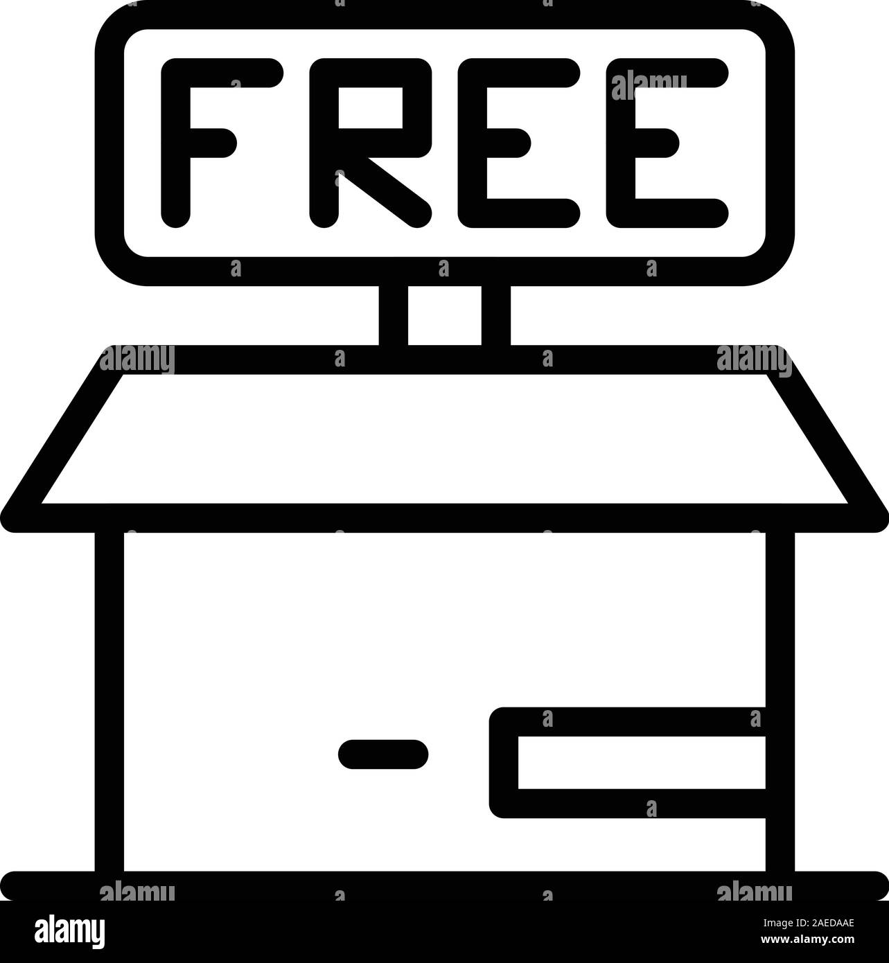 Free shipping delivery package cardboard box Black and White Stock ...