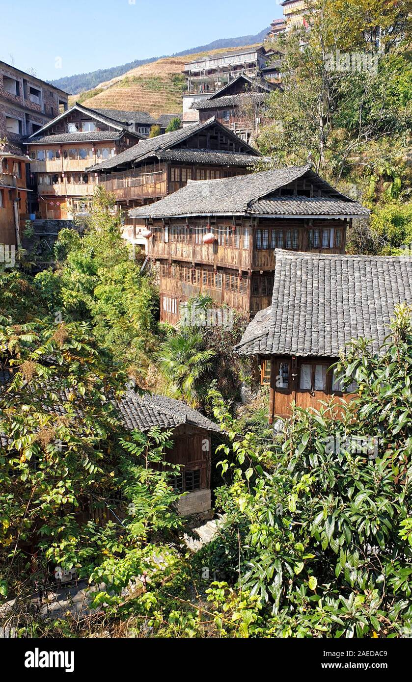 Longshen pingan china rice terraces hi-res stock photography and images ...