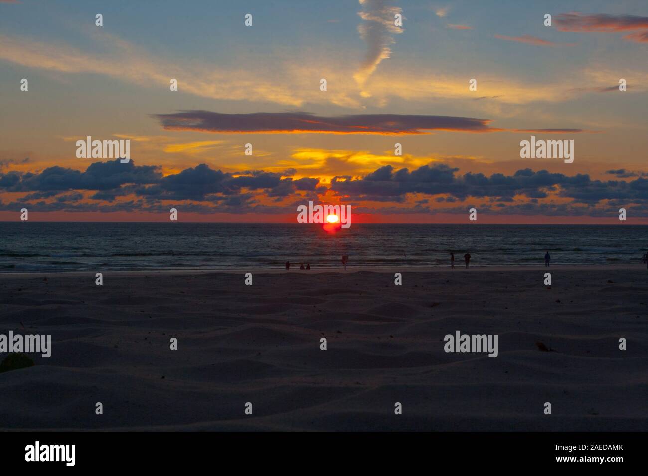 Sunset at Ludington, Michigan Stock Photo - Alamy