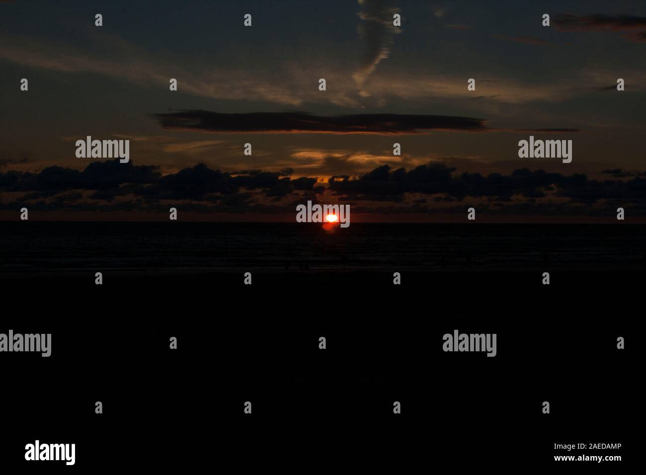 Sunset at Ludington, Michigan Stock Photo - Alamy