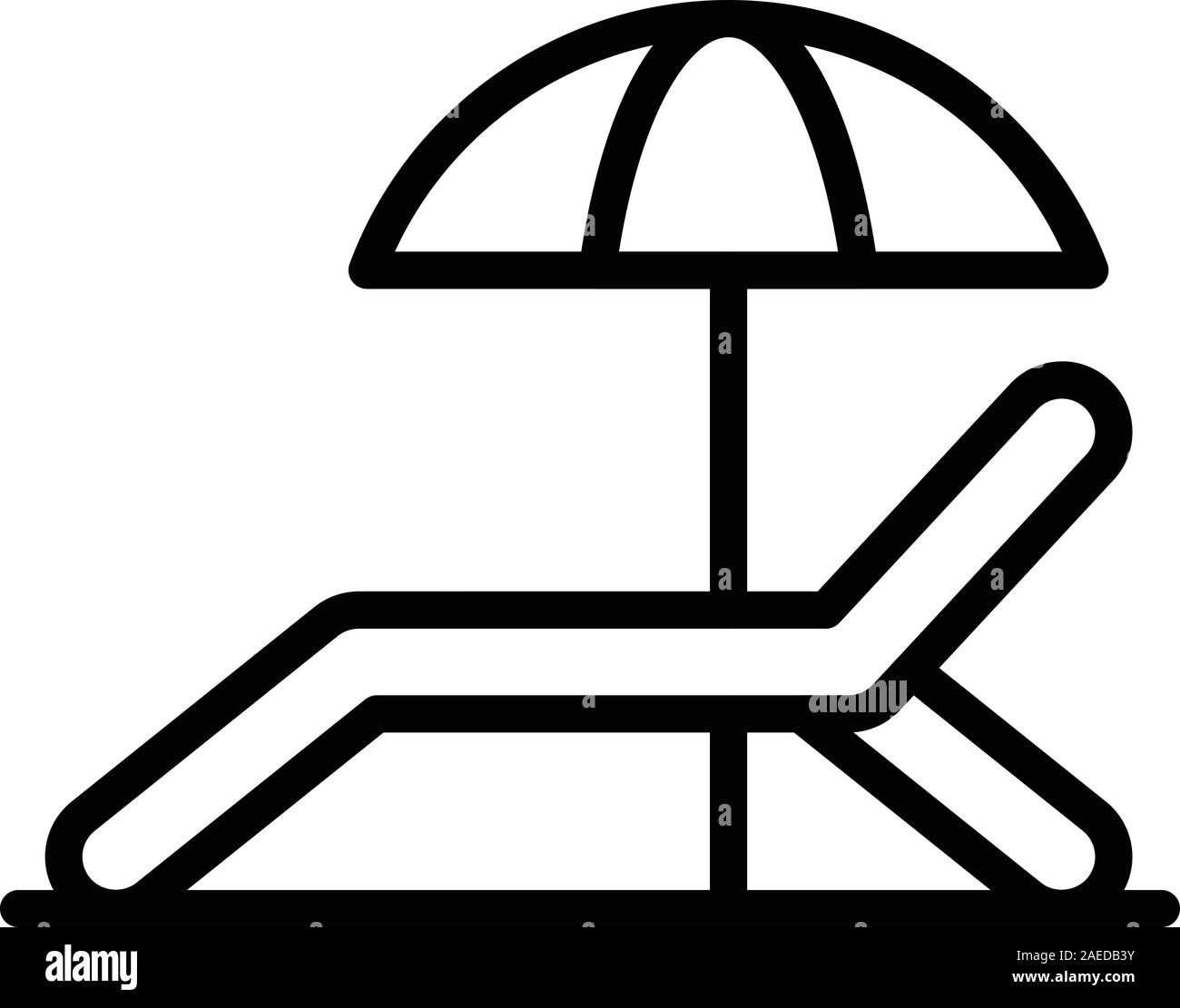 Beach umbrella line solid Stock Vector Images - Alamy