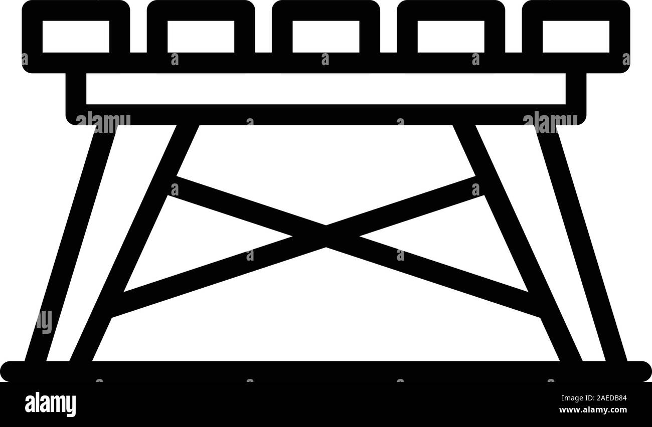 Folding board table icon, outline style Stock Vector Image & Art - Alamy