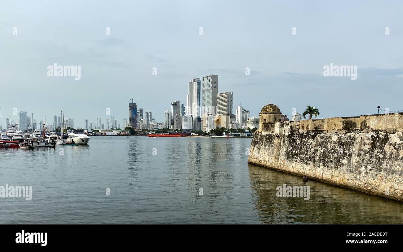 Cartagena/Columbia11/5/19: A typical view of the city skyline of the ...