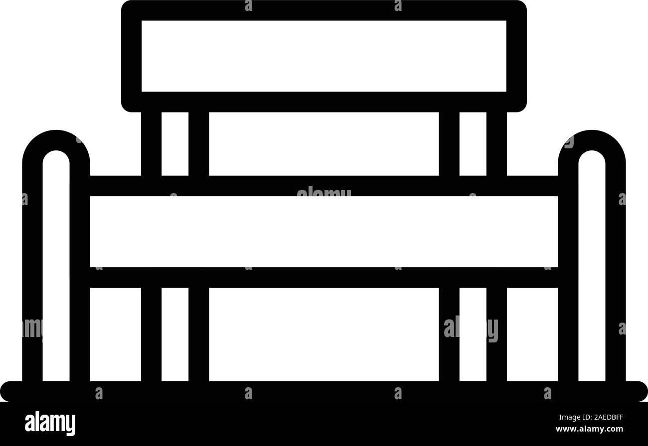 Empty wooden bench in park bench Stock Vector Images - Alamy