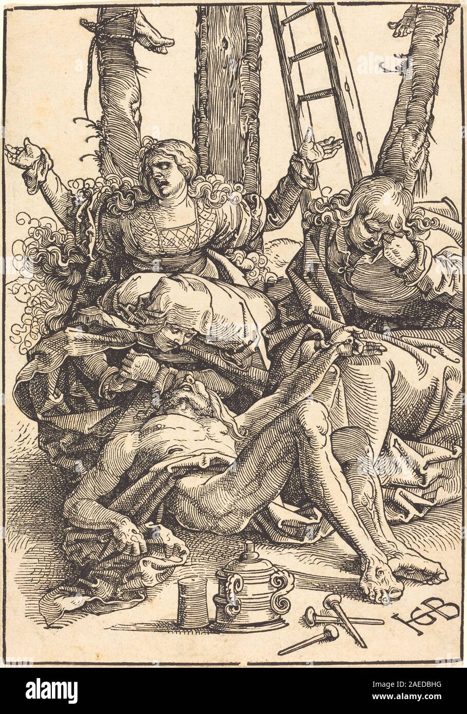 Painting by Hans Baldung Grien, 'Lamentation for Christ', created in ...