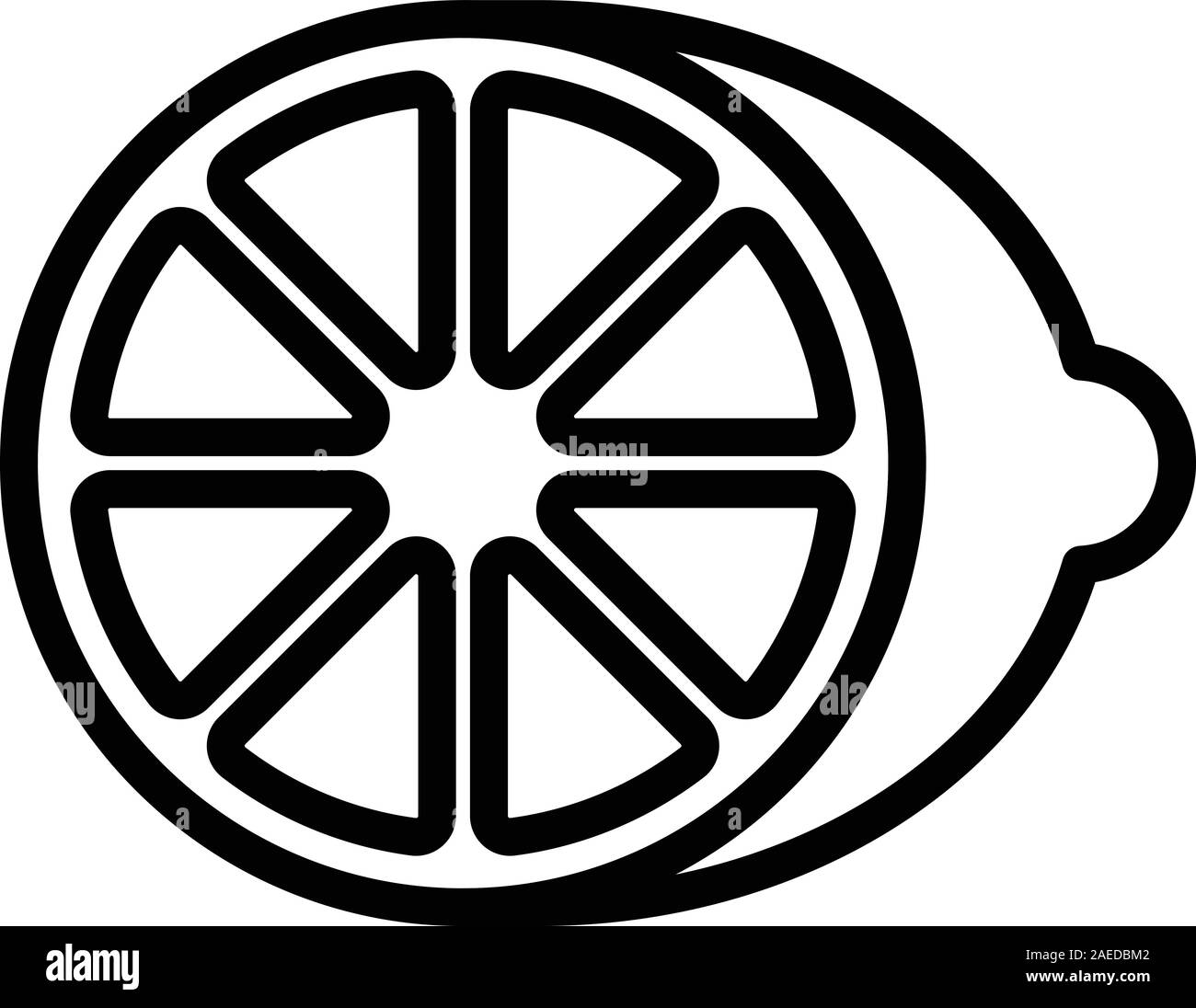 Lime Outline Lime Cross-section Isolated With Clipping Path Stock Photo ...