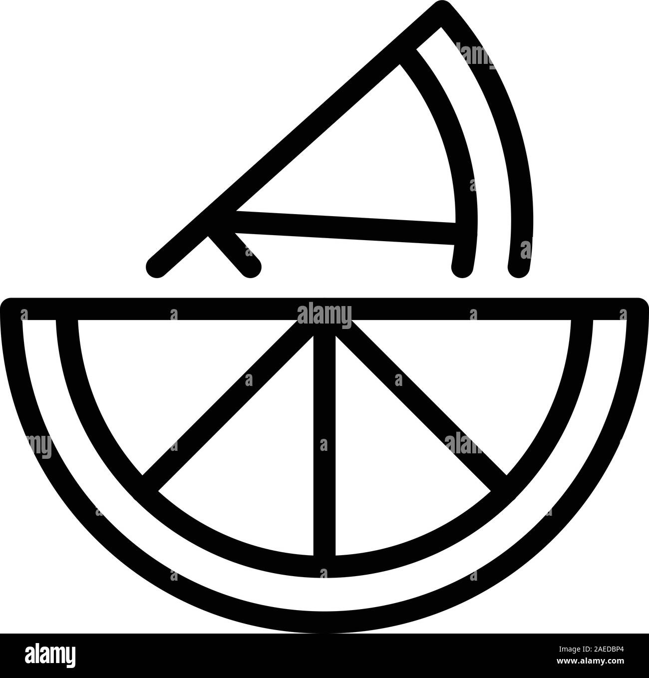 Two slices of lemon icon, outline style Stock Vector Image & Art - Alamy