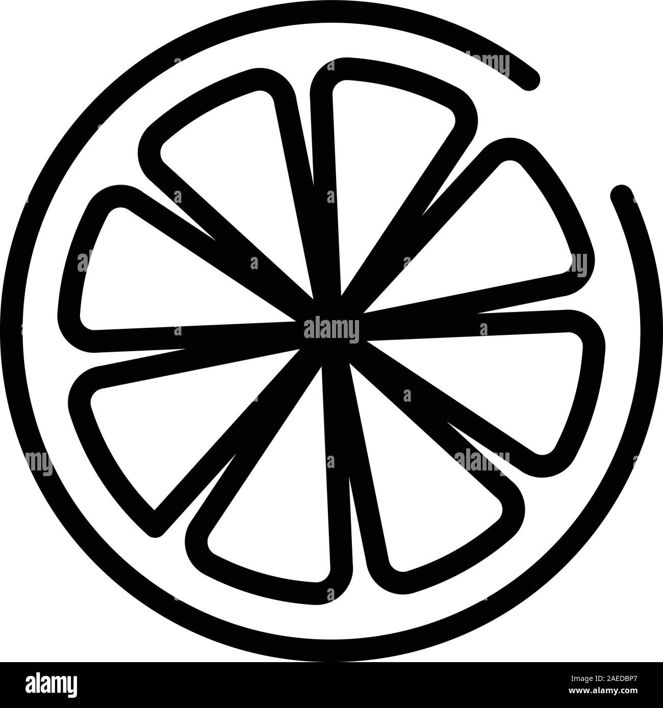 Half orange icon, outline style Stock Vector Image & Art - Alamy