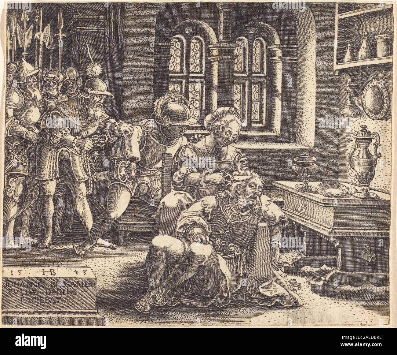 Hans Brosamer, Samson and Delilah, 1545 Samson and Delilah; 1545date ...