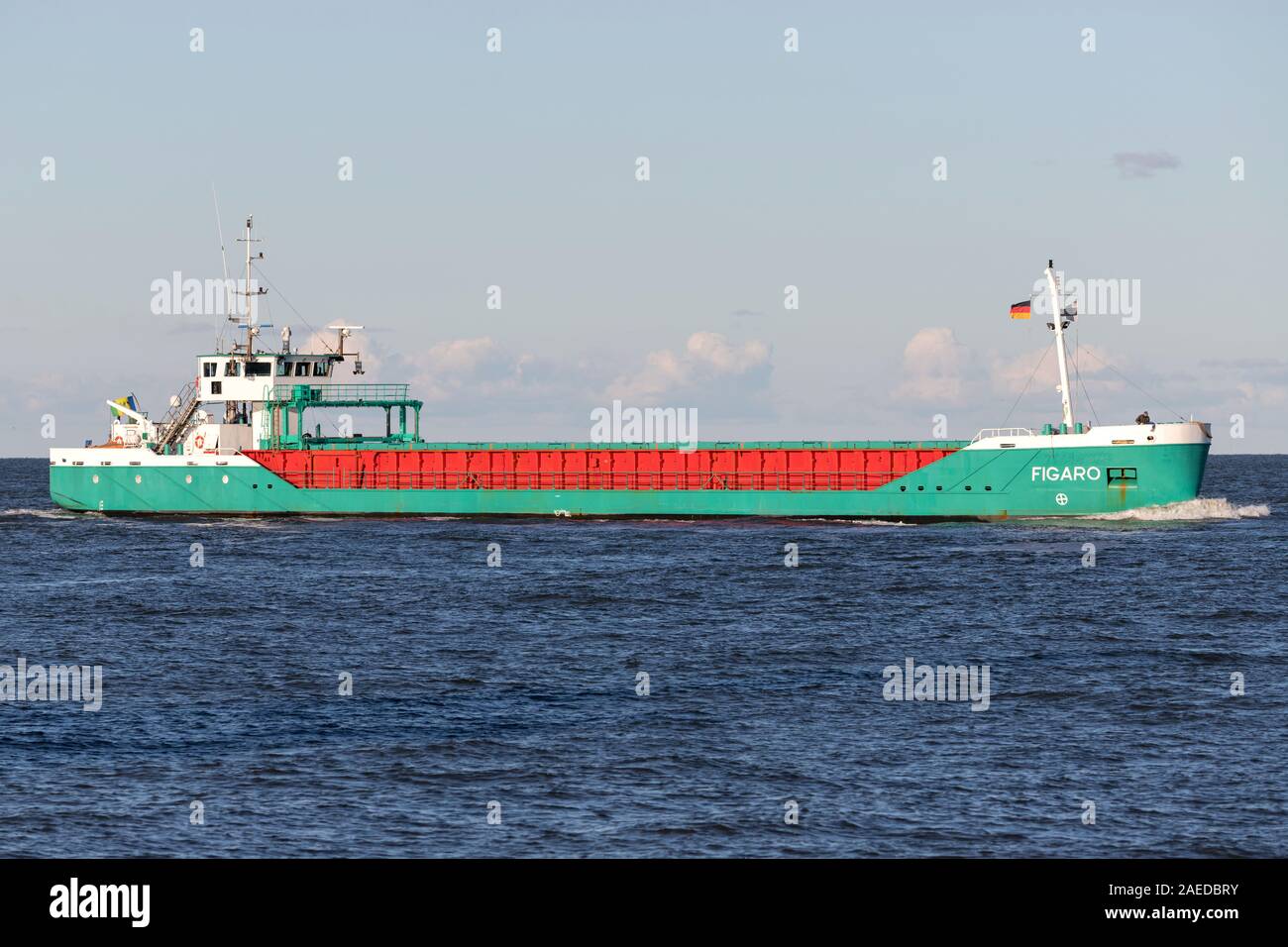 Baltnautic Shipping general cargo vessel FIGARO on the river Elbe Stock ...