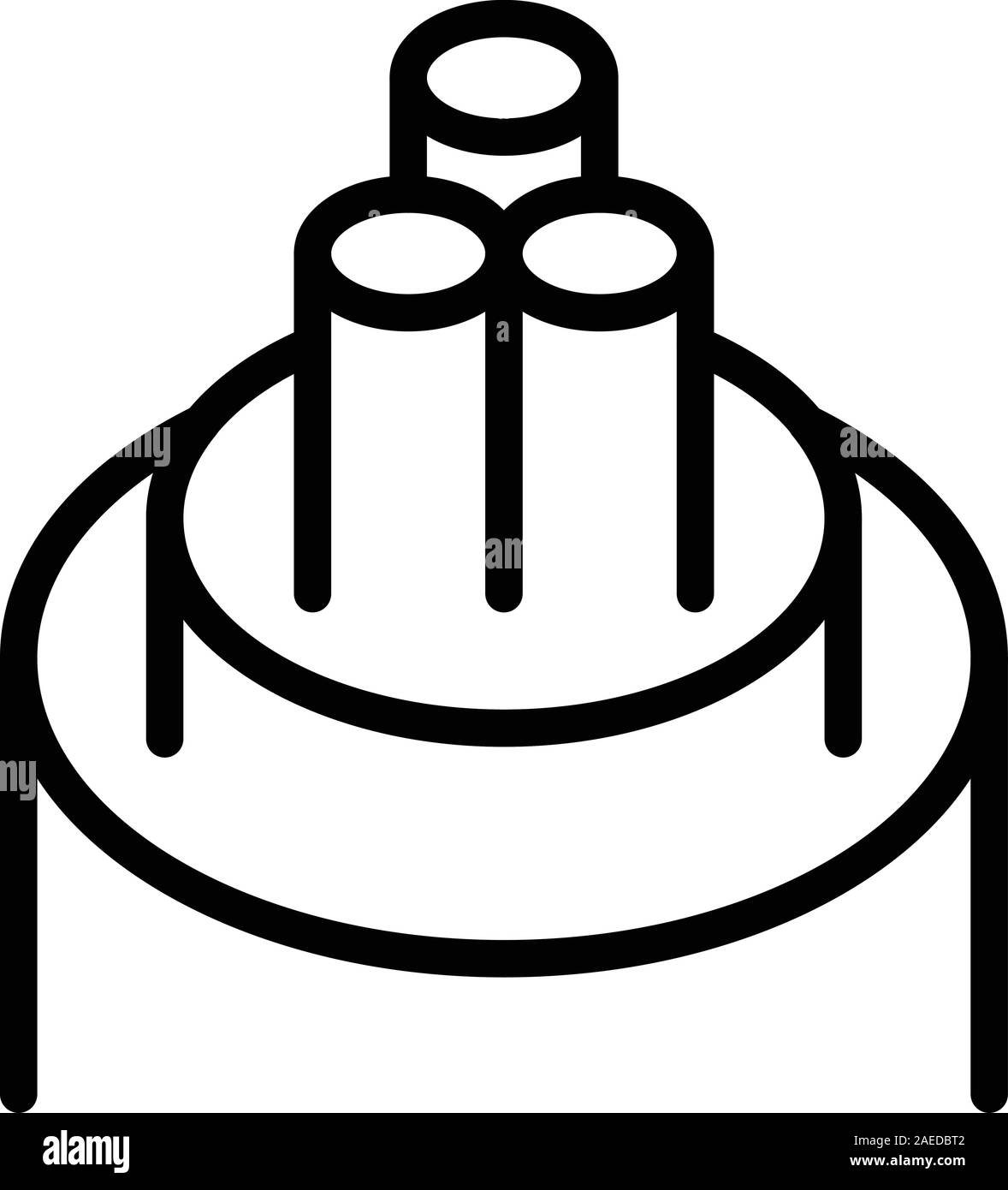 Three core cable icon, outline style Stock Vector Image & Art - Alamy