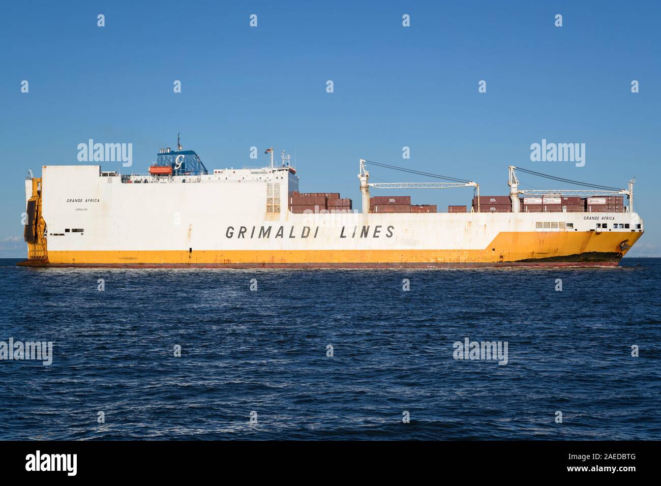 Grimaldi lines cargo container ship hi-res stock photography and images - Alamy