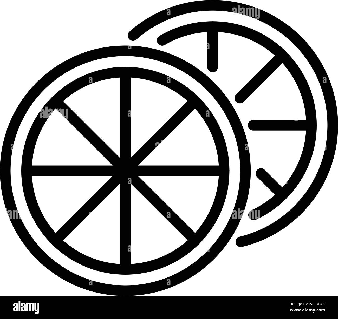 Lemon cut round slices Black and White Stock Photos & Images - Alamy