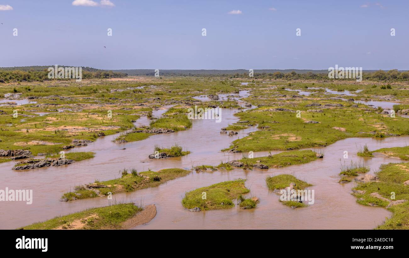 Olifants river from H1 bridge in Kruger national park South Africa ...