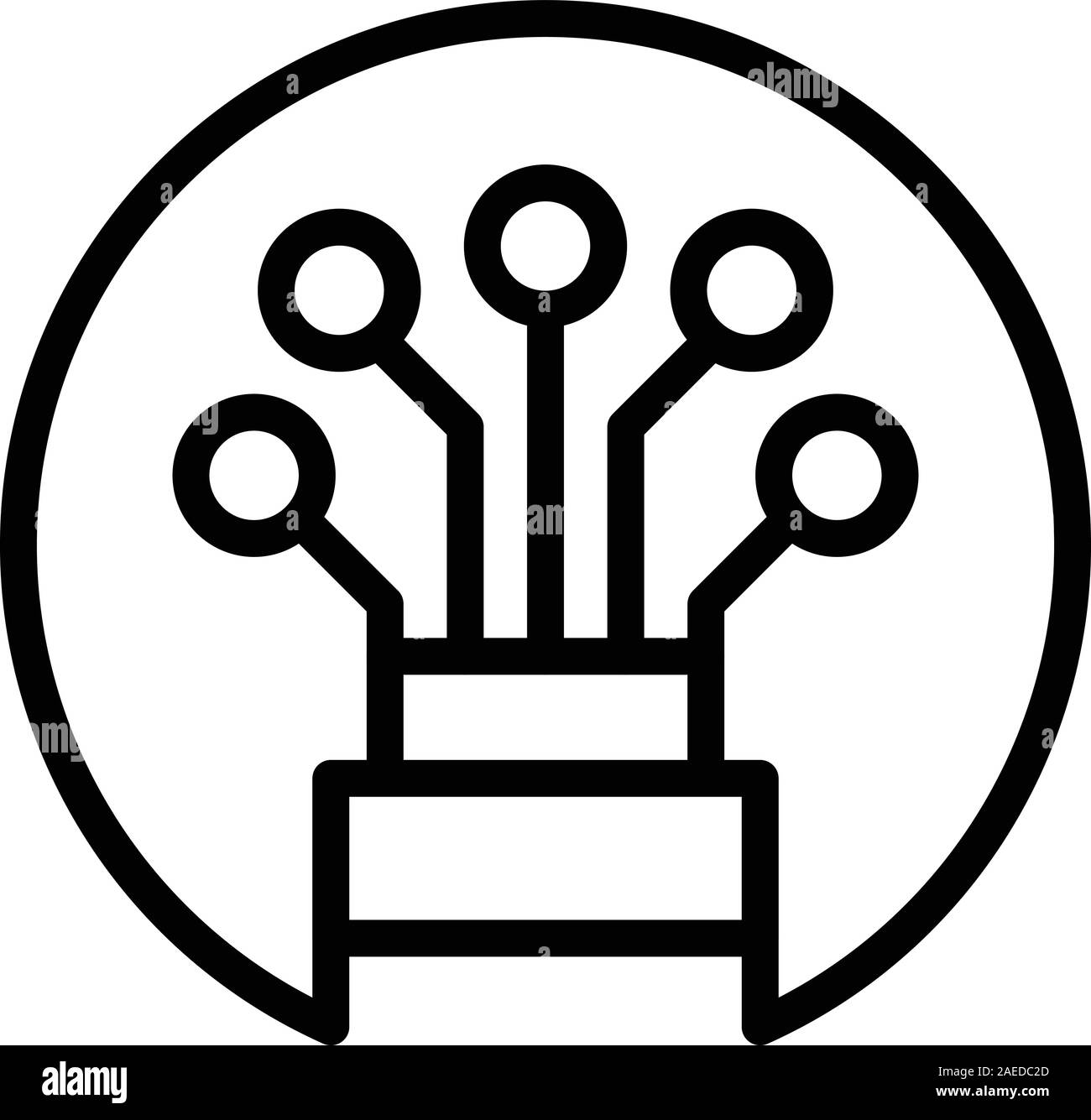 Optical cable in a circle icon, outline style Stock Vector Image & Art ...