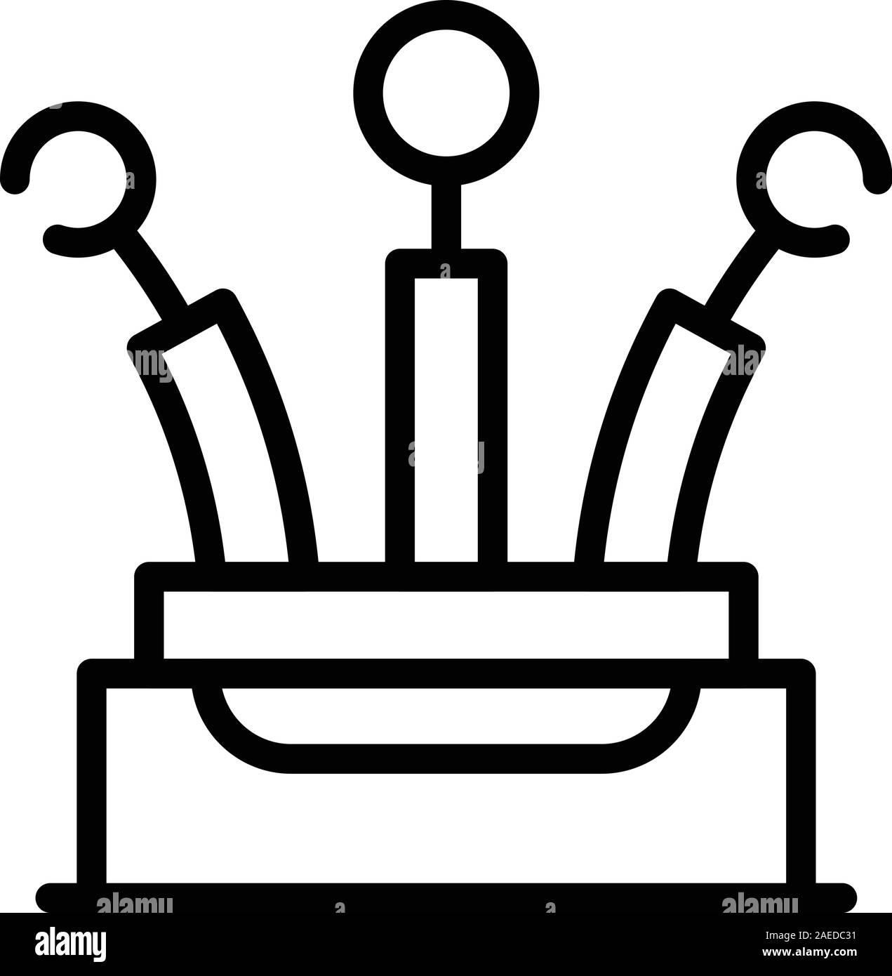 Three pin cable icon, outline style Stock Vector Image & Art - Alamy