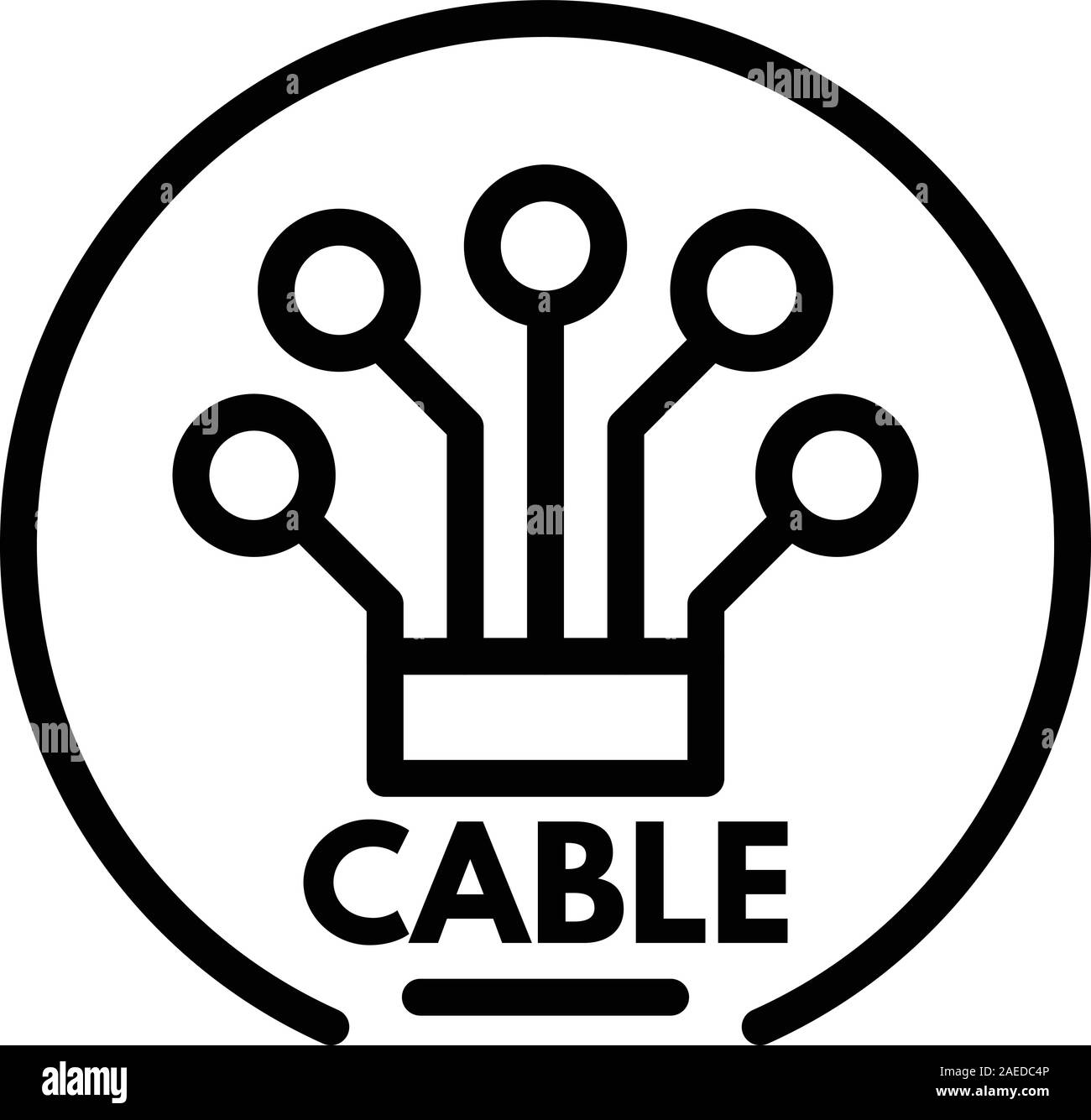 Logo cable icon, outline style Stock Vector Image & Art - Alamy