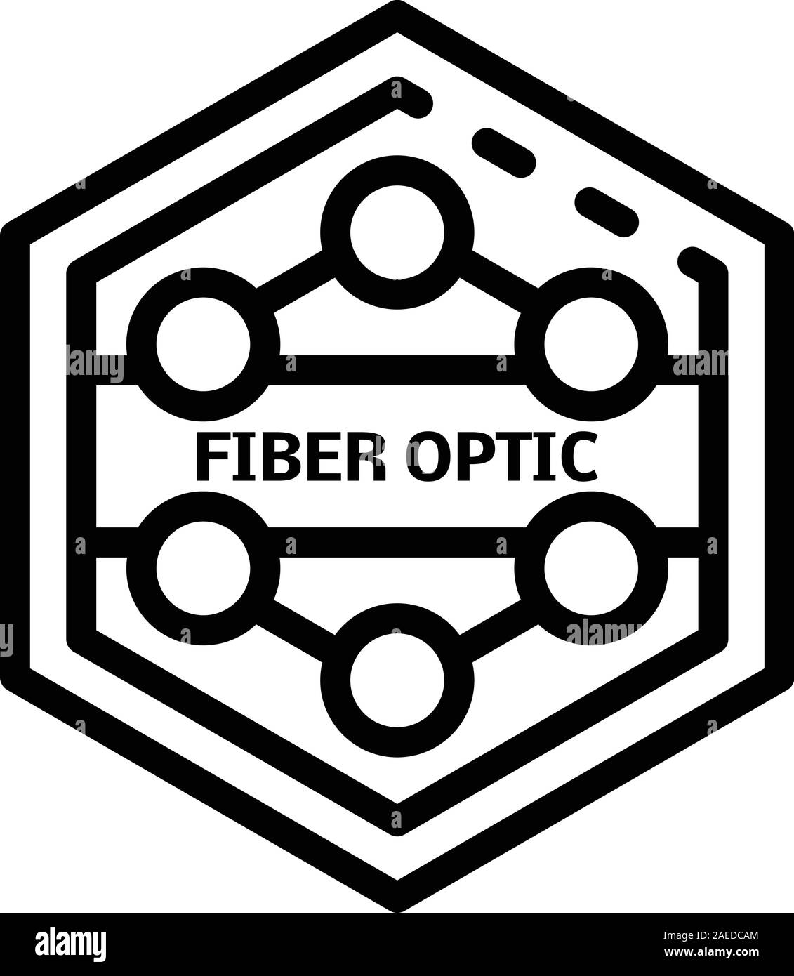 Optical hex cable icon, outline style Stock Vector Image & Art - Alamy